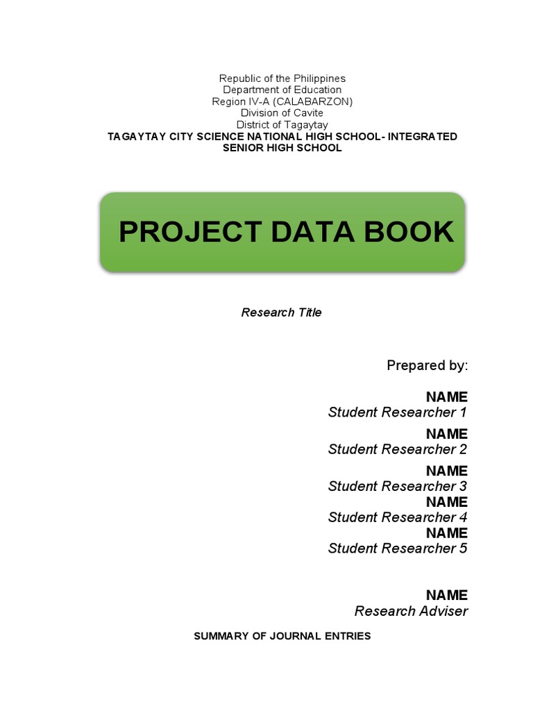 Project Data Book | PDF | Communication