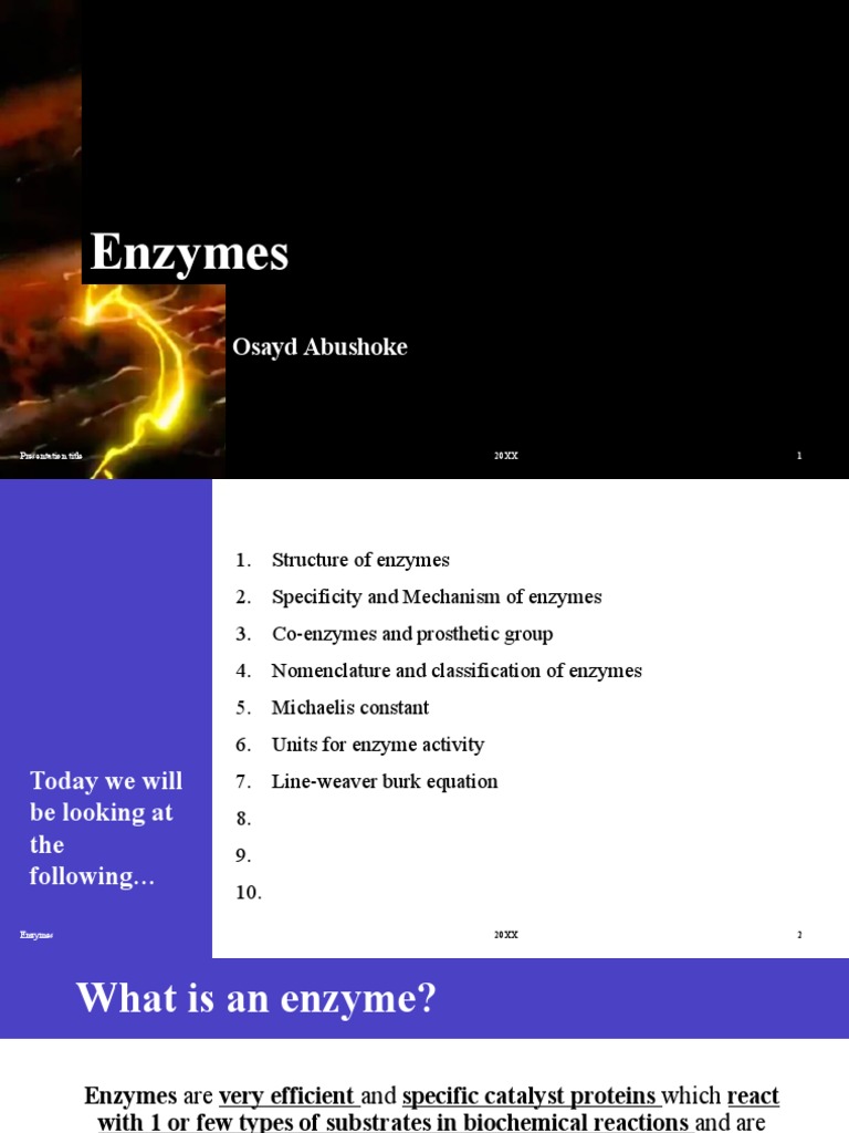 Enzymes: Osayd Abushoke | PDF | Enzyme | Proteins