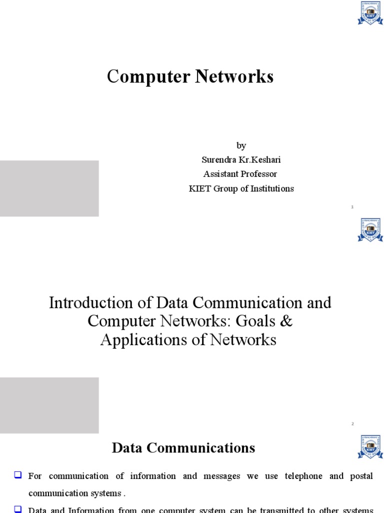 Introduction to Computer Networks | PDF | Computer Network ...