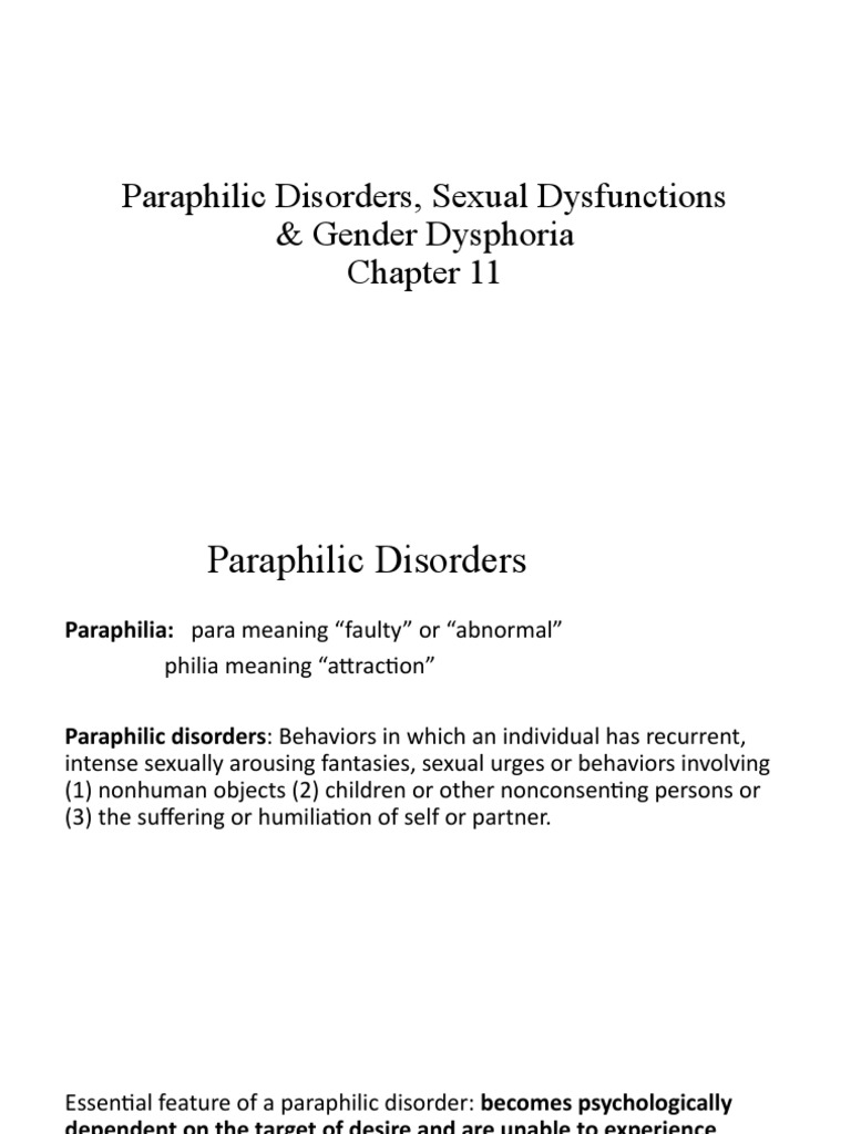 Abnormal Psych Ch 11 Sexual Disorders 16 Pdf Sexual Dysfunction