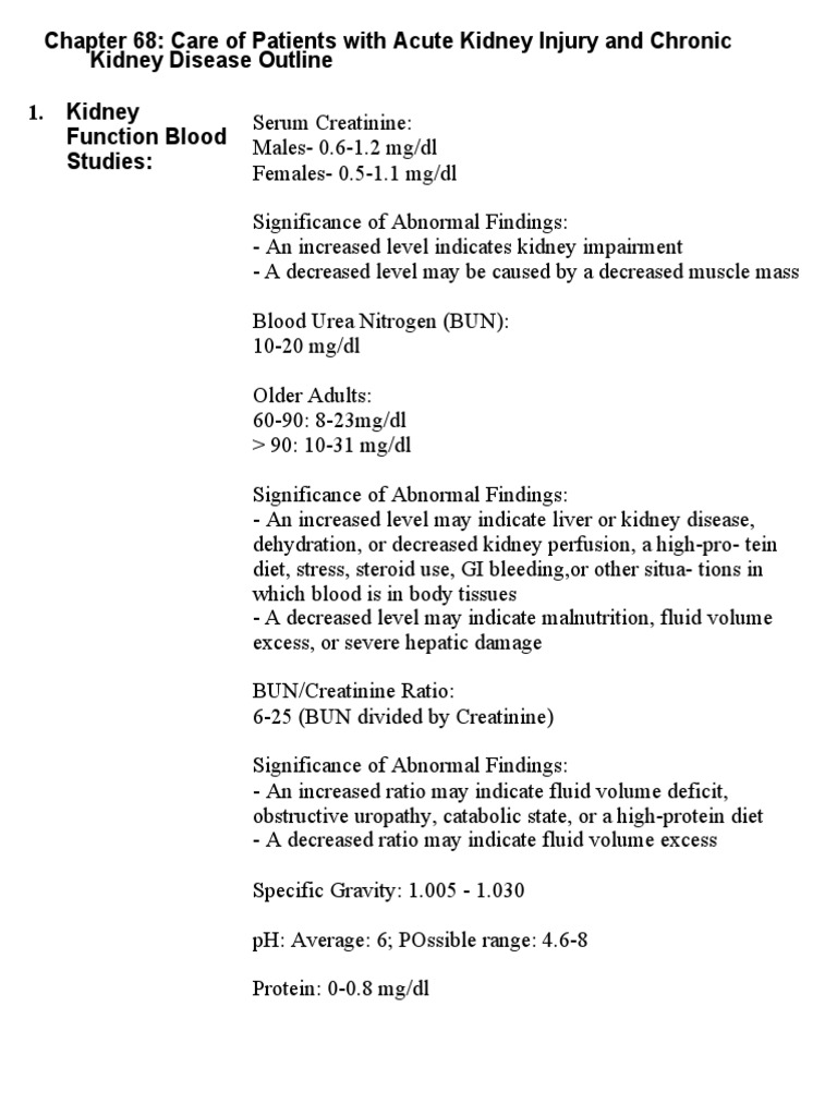 Care of Patients With Acute Kidney Injury and Chronic Kidney Disease ...