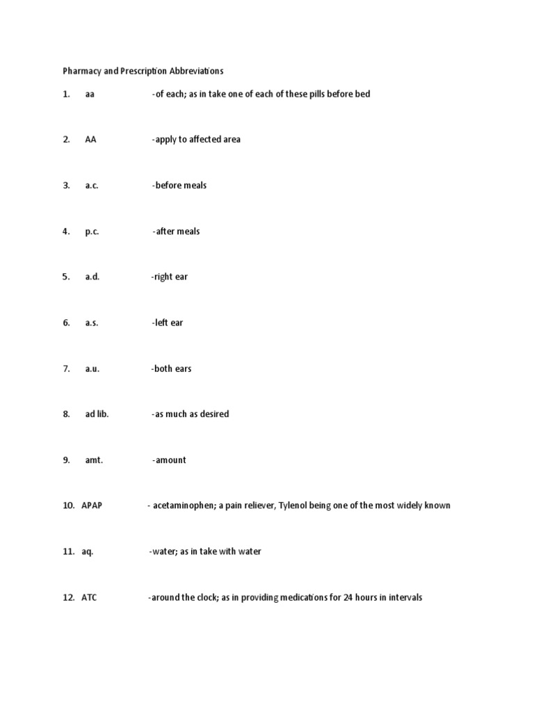 Pharmacy Terminology | PDF | Therapy | Pharmacology