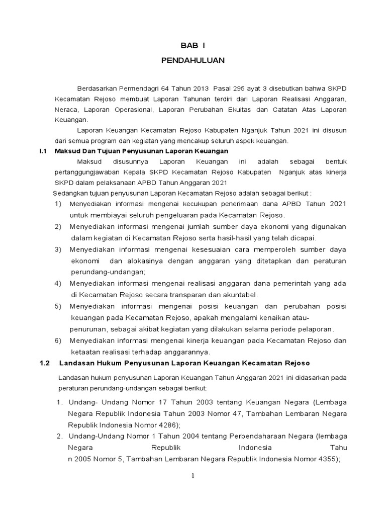 Dok - Laporan Keuangan | PDF | Pengelolaan Keuangan & Uang