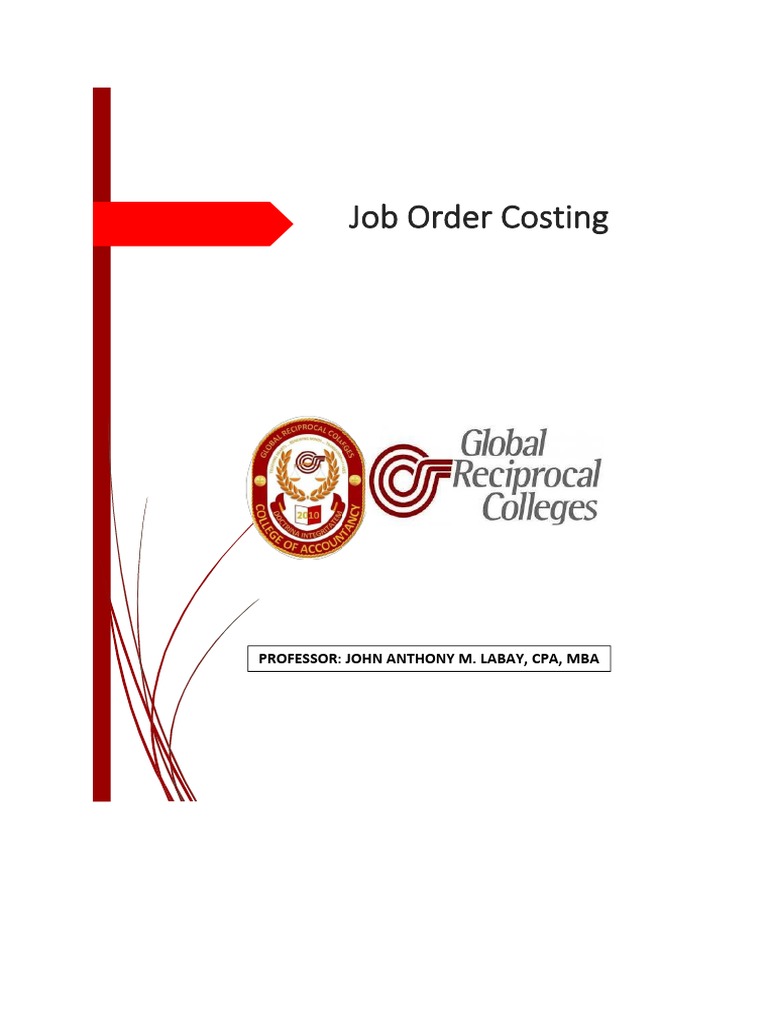 GRC Job Order Costing Module | PDF | Cost | Cost Of Goods Sold