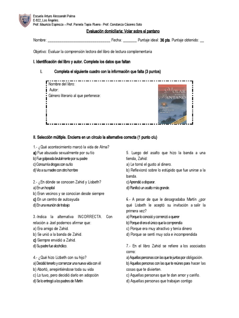 Prueba Volar Sobre El Pantano | PDF