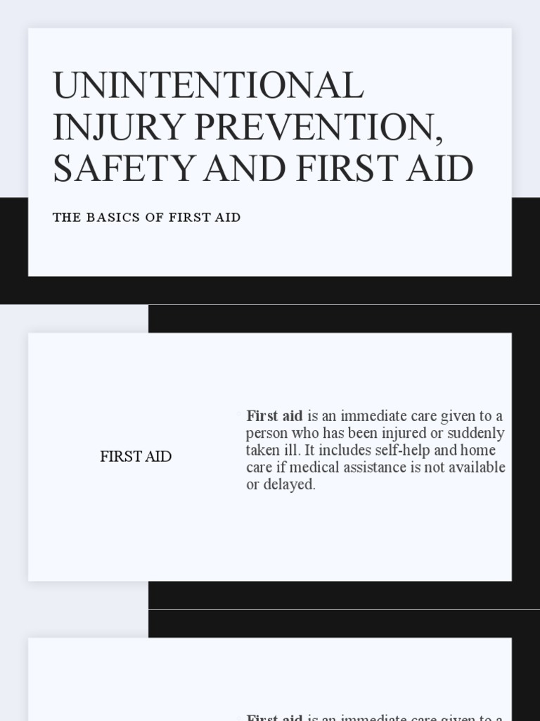 Unintentional Injury Prevention, Safety and First Aid | PDF | Wound ...