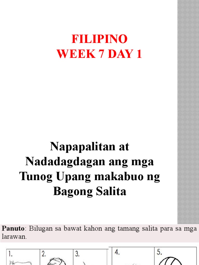 Filipino Week 7 Day 1 | PDF
