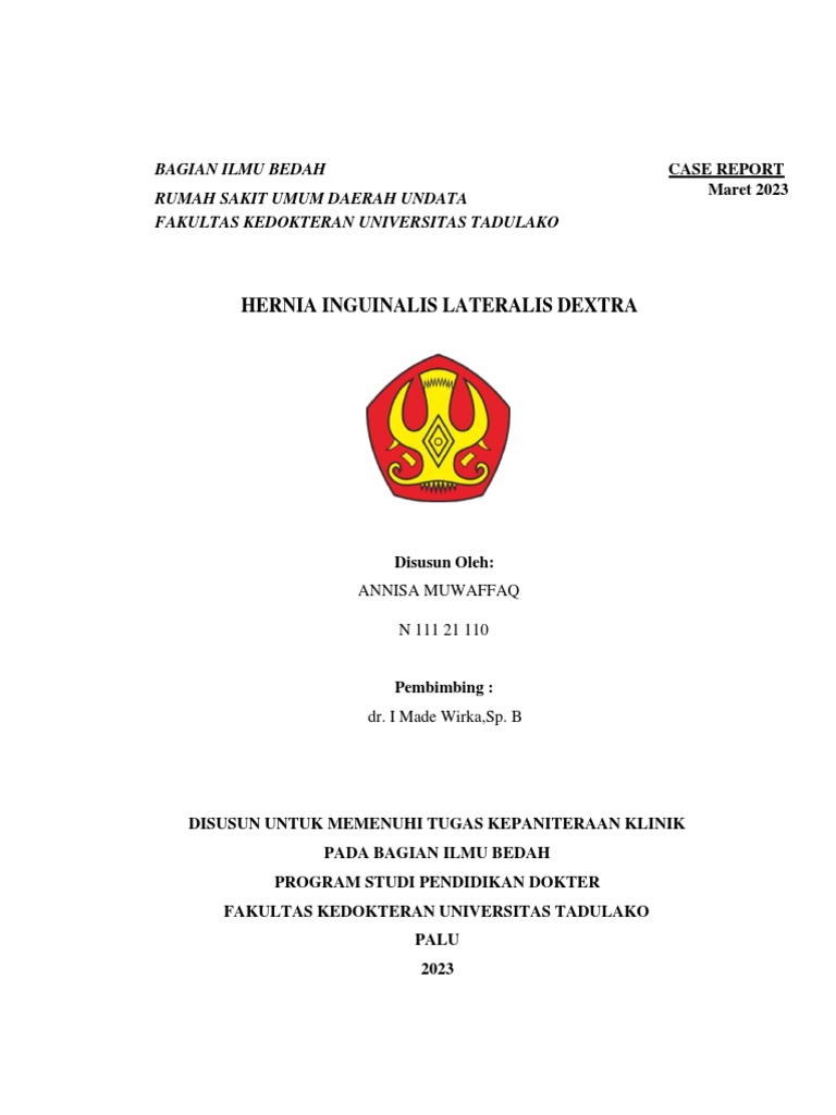 Hernia Inguinalis Lateralis Dextra | PDF