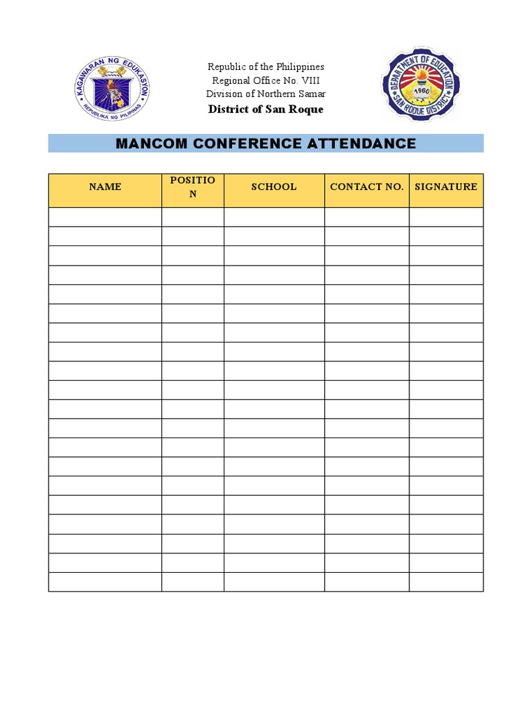 MANCOM Attendance | PDF