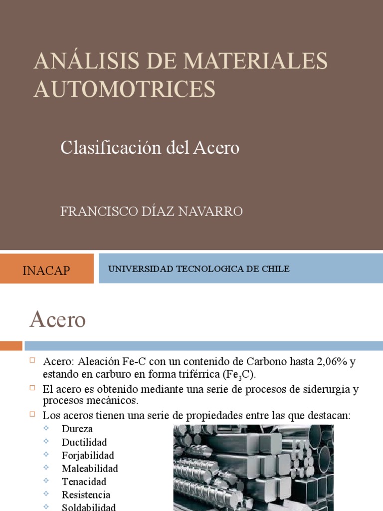 Análisis de Materiales Automotrices: Clasificación Del Acero | PDF ...