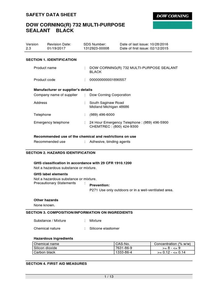 Safety Data Sheet | Download Free PDF | Toxicity | Dangerous Goods