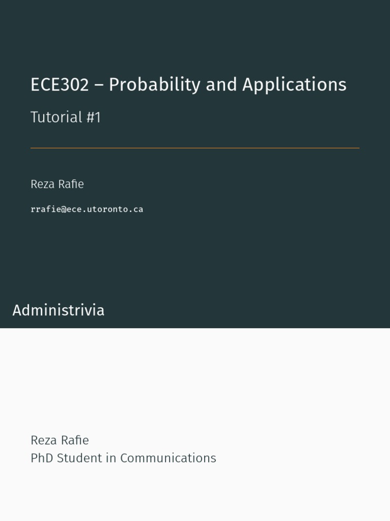 Tutorial 01 | PDF | Randomness | Probability