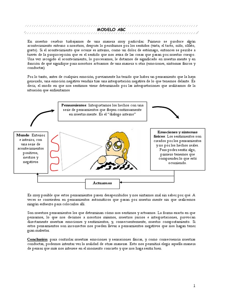 Modelo Abc: Actuamos | PDF | Pensamiento | Las emociones