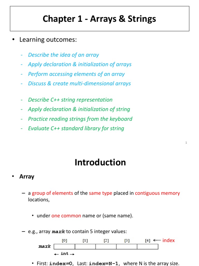 Chapter 1 Arrays And Strings Pdf String Computer Science Pointer Computer Programming