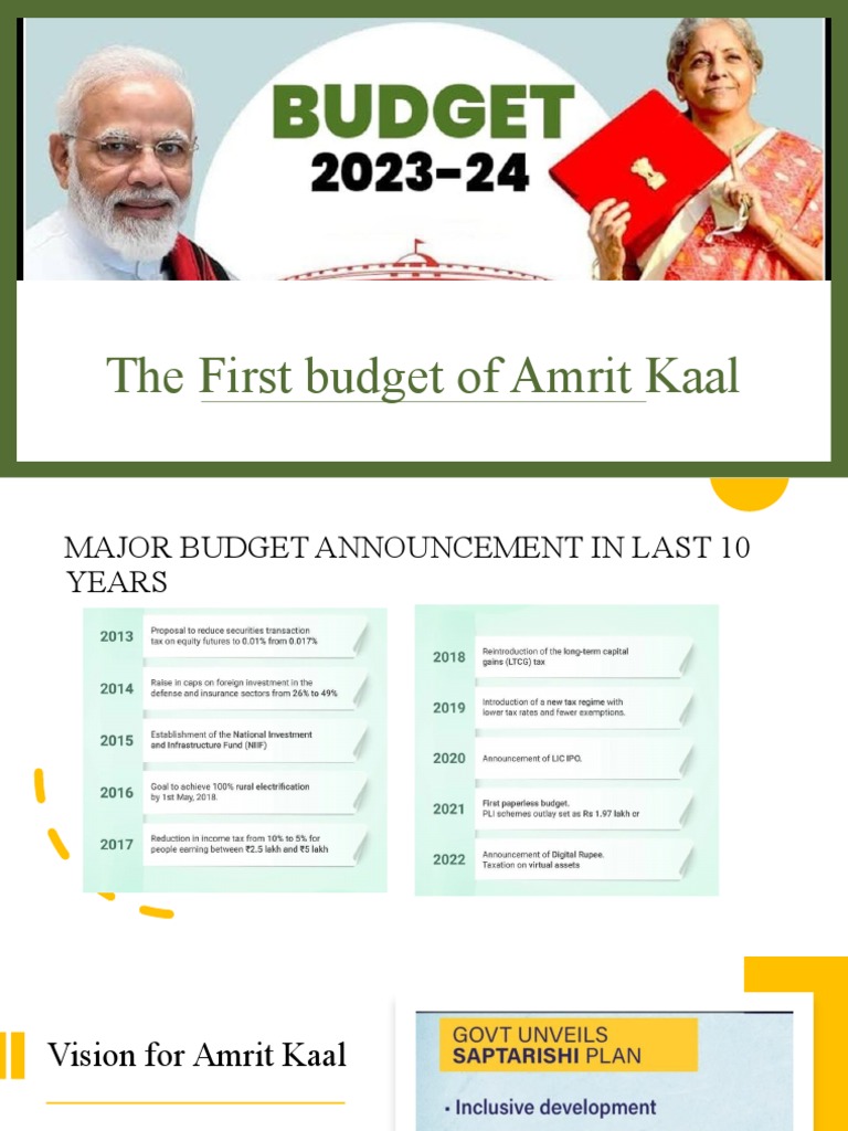 The First budget of Amrit Kaal | PDF | Taxes | Tax Refund