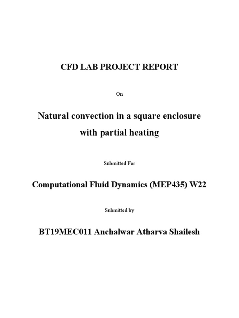 Bt19mec011 CFD Lab Project Report | Download Free PDF | Computational Fluid Dynamics | Fluid ...