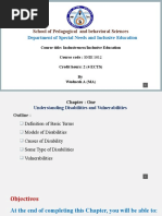 Inclusiveness - Chapter One | PDF | Visual Impairment | Disability