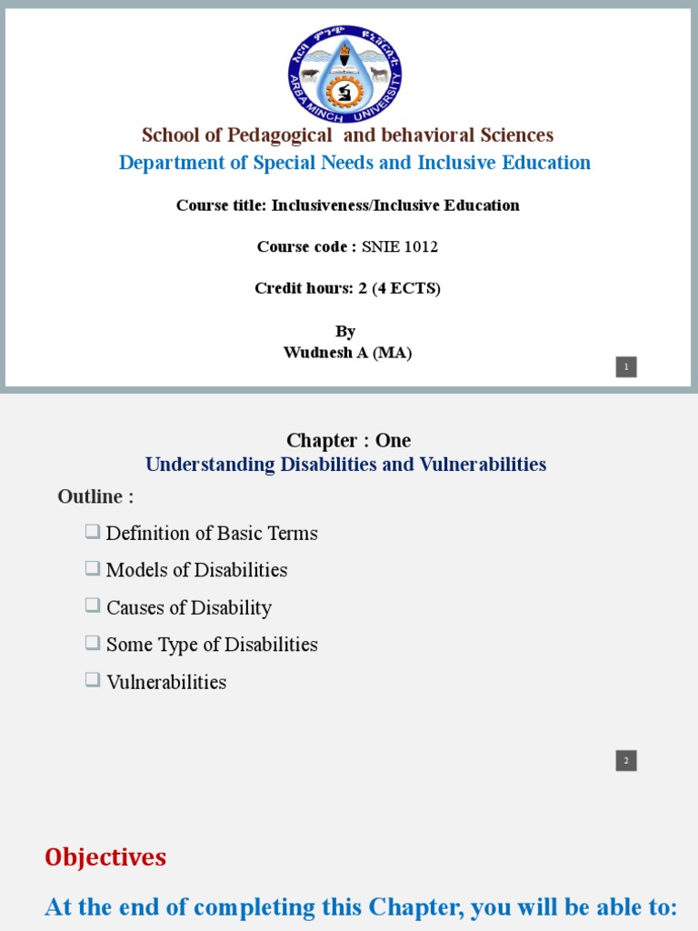 Chap.1-PPT Inclusiveness | PDF | Disability | Speech