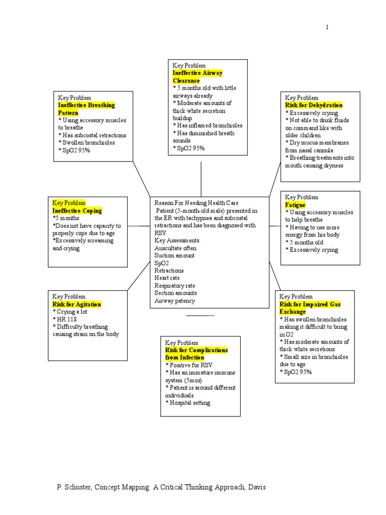 RSV Nursing Interventions Concept Map | PDF | Respiratory Tract | Breathing