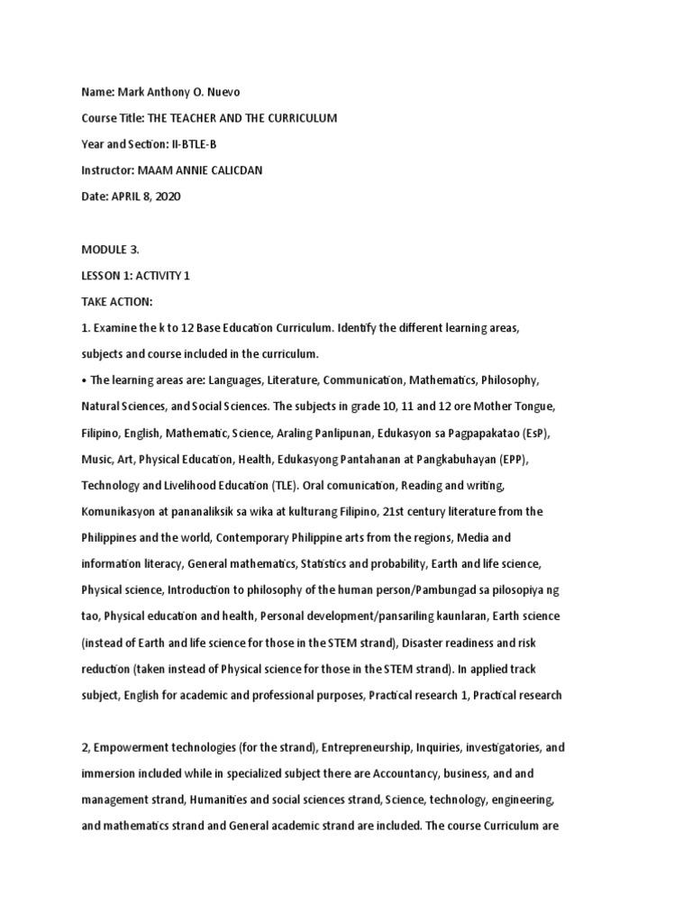 Module 3 | PDF | Curriculum | Learning Module 3 | PDF | Curriculum | Learning