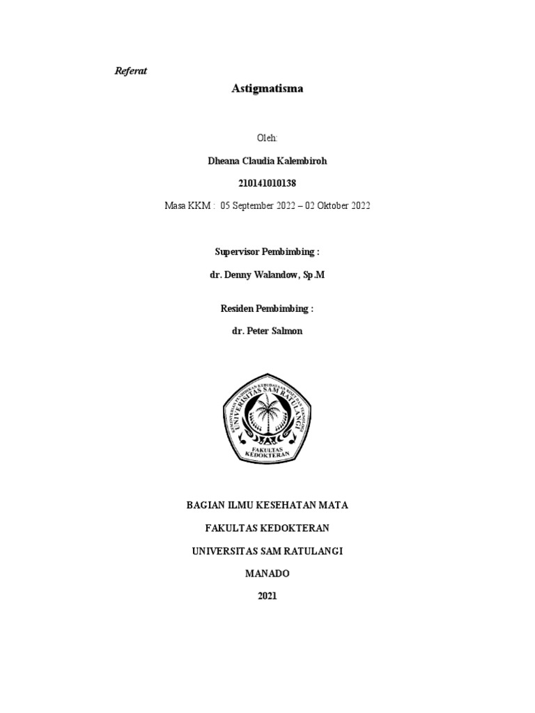 Astigmatisma: Panduan Medis | PDF