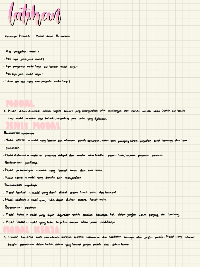 Modal Dalam Perusahaan (2162201032) | PDF