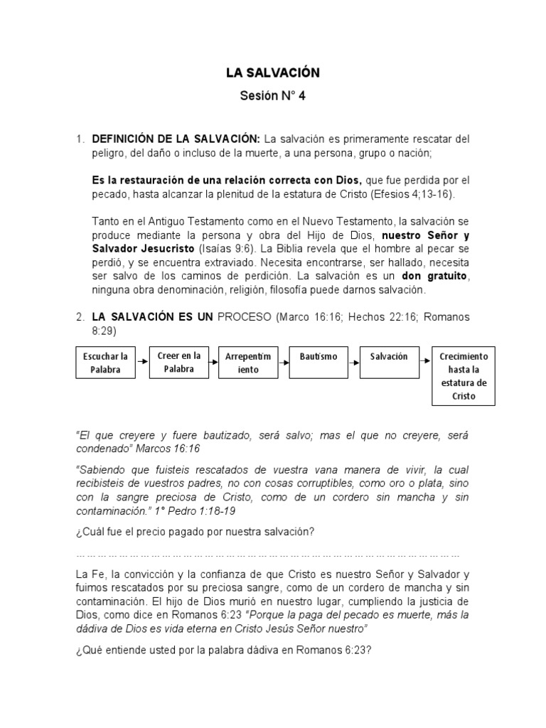 Tema 2 - La Salvación | PDF | Salvación | Cristo (título)