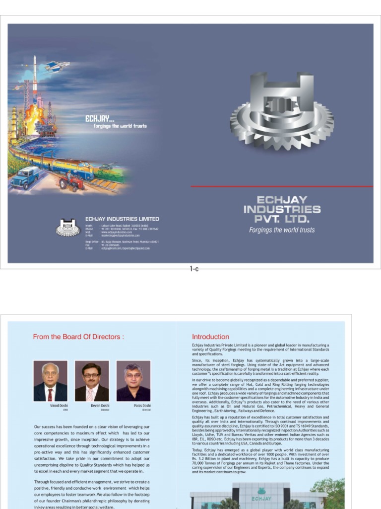 Echjay Power Point Presenttion of e Brochure | PDF