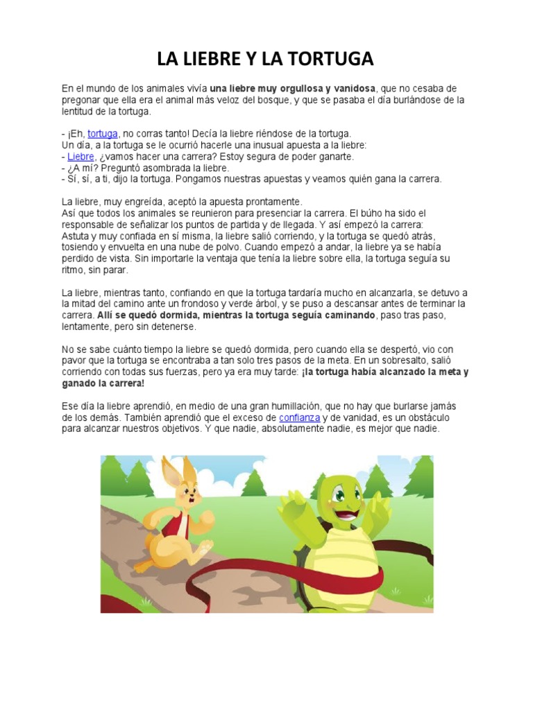 La Liebre y La Tortuga | PDF