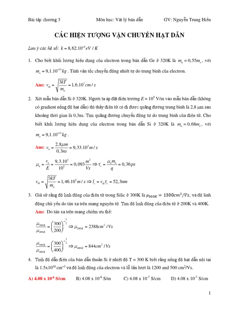 Exercise Chapter 3 Ans 1 | PDF