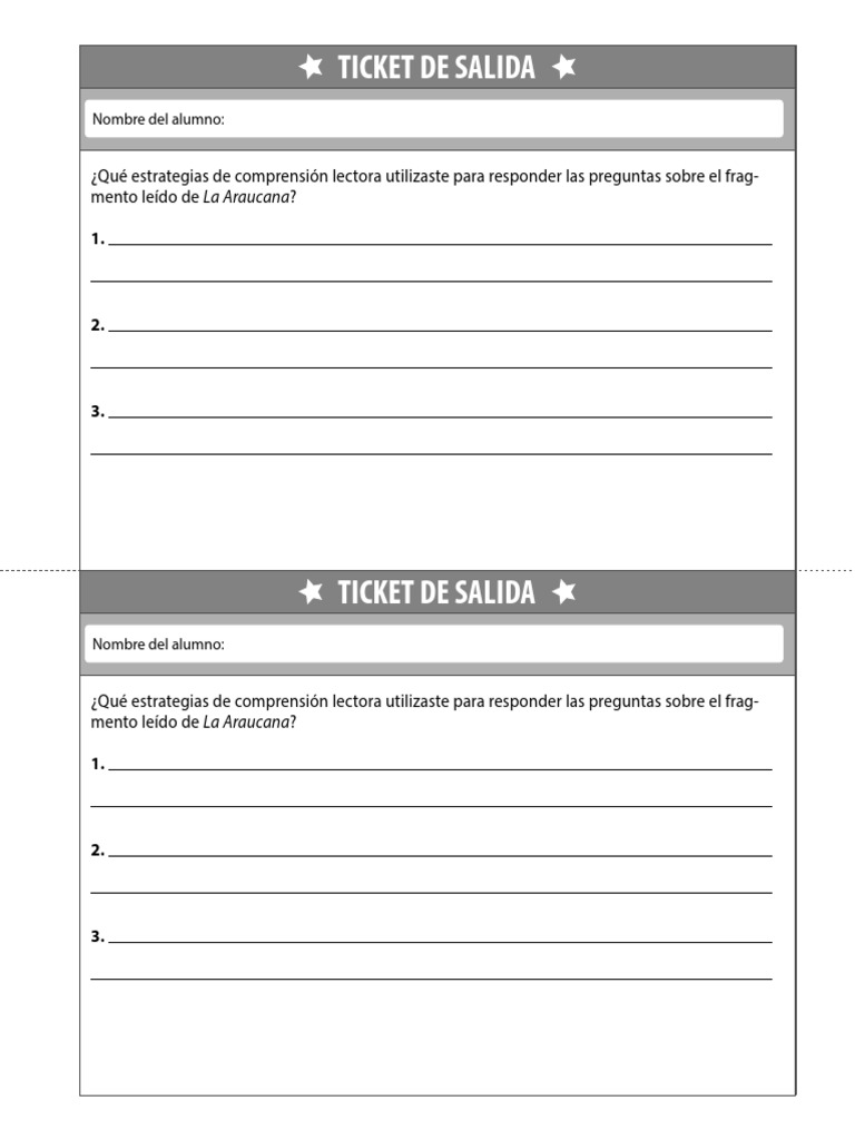 Ticket de Salida Ticket de Salida | PDF