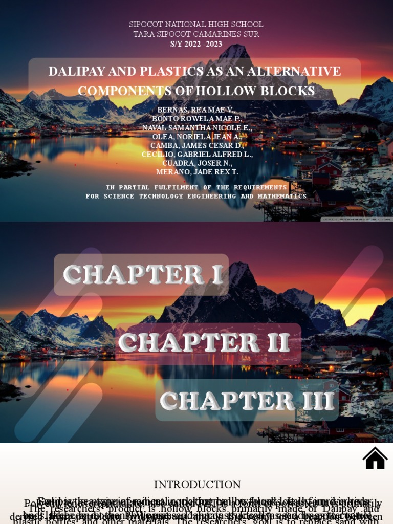 Dalipay and Plastic: Eco-Friendly Hollow Blocks | PDF | Plastic ...