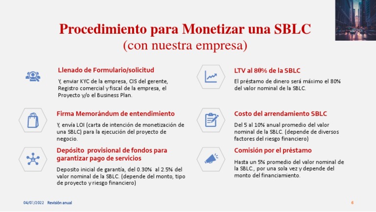 SBLC. Alquiler y Monetización (CapiitalKi-0009 | PDF