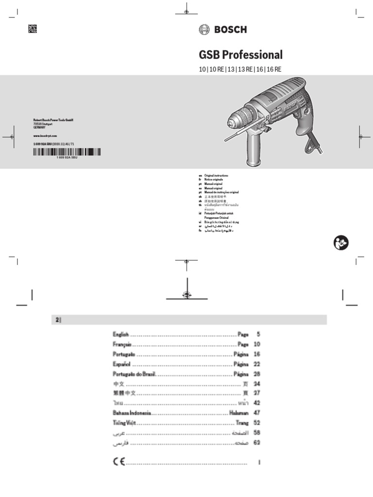 Bosch Drill Manual | PDF