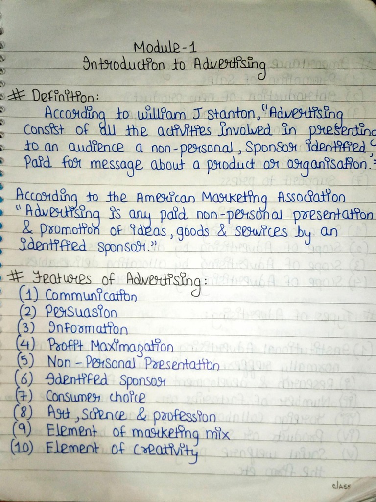 Module-1 Introduction to Advertising | PDF | Marketing