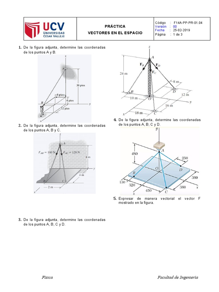 S02 Práctica De Vectores En El Espacio Descargar Gratis Pdf Vector