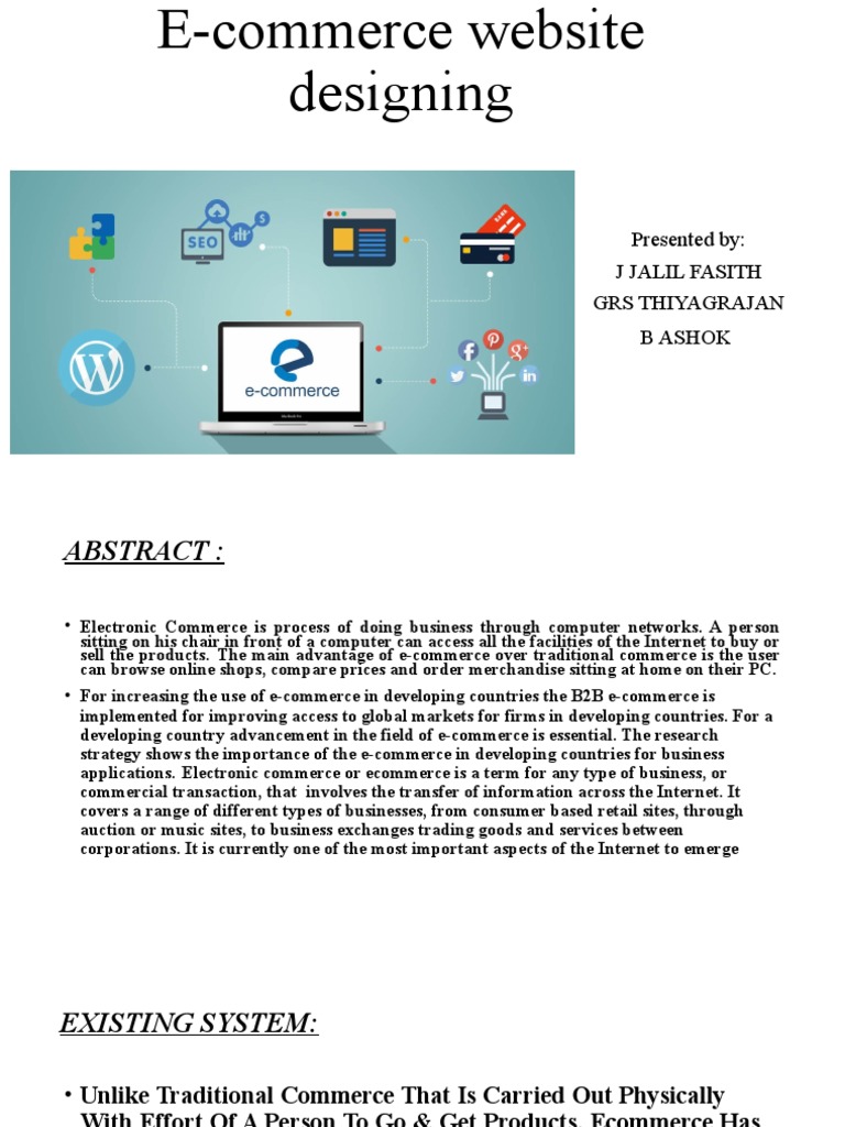 E Commerce Website Design Overview Pdf E Commerce Internet
