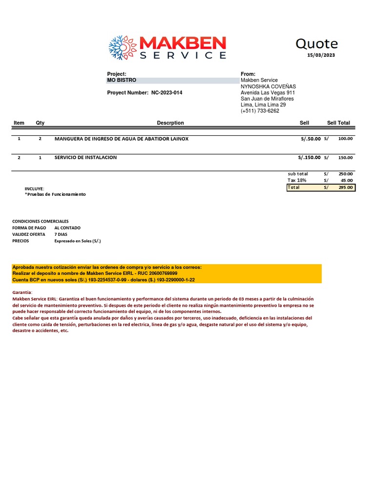 Makben Service Nynoshka Coveñas Avenida Las Vegas 911 San Juan de ...