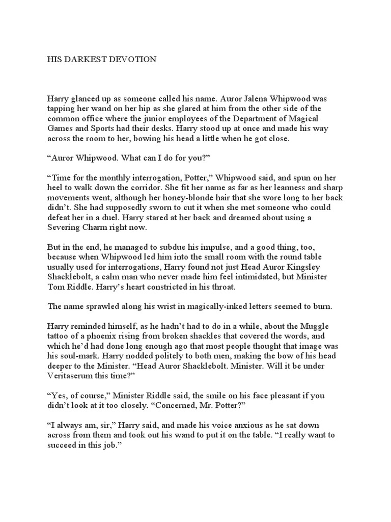 His Darkest Devotion | PDF | Harry Potter