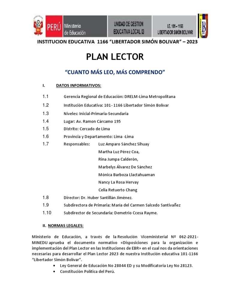 Ediciones Previas Plan Lector 2023 Ccesa007 | PDF | Cognición | Aprendizaje