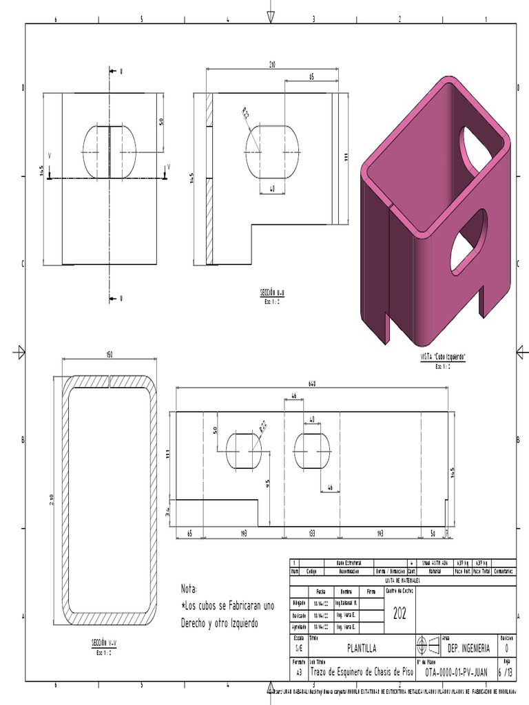 Planos de Fabricacion de Modulo - Dado | PDF