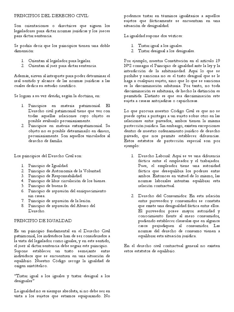 Principios Del Derecho Civil | PDF | Propiedad | Posesión (Ley)