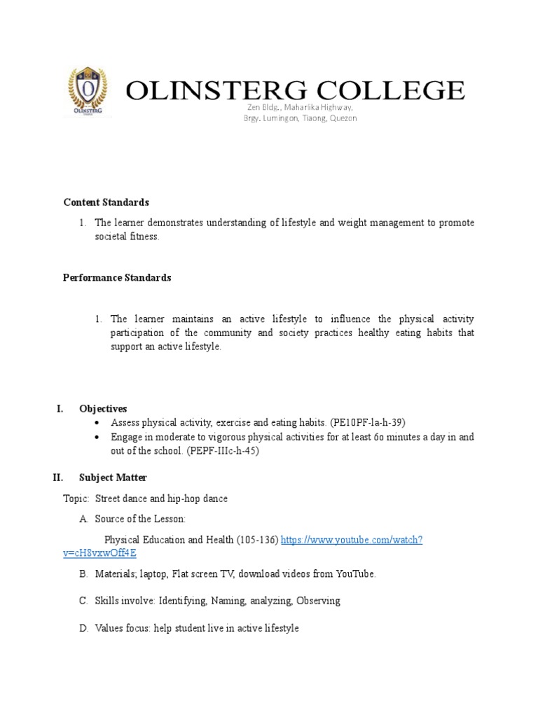 LP Pe | PDF | Dances | Physical Exercise