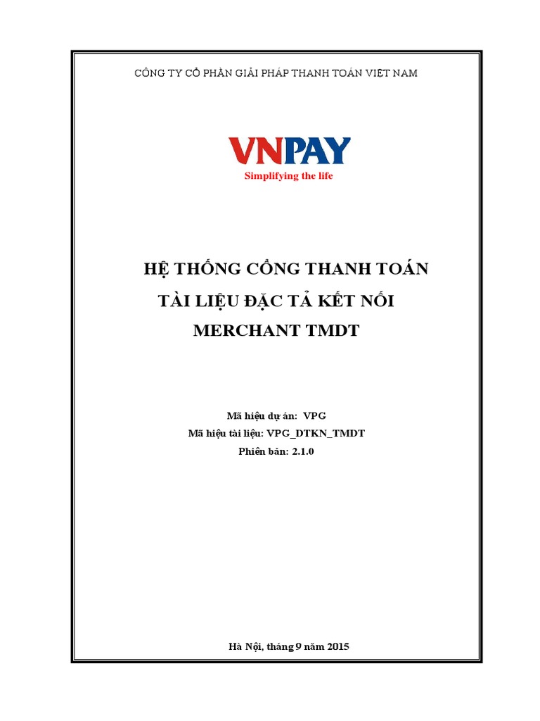 VNPAY Payment Gateway - Techspec 2.1.0-VN | PDF