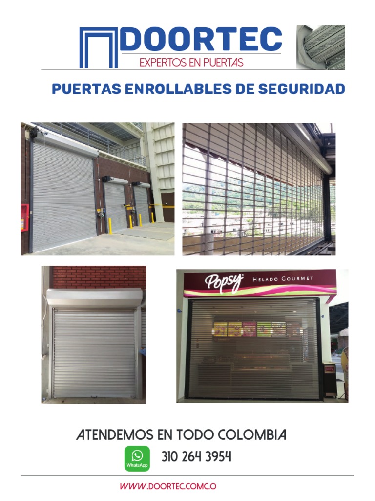 Puertas Enrollables Doortec | PDF | Cortina | Acero estructural