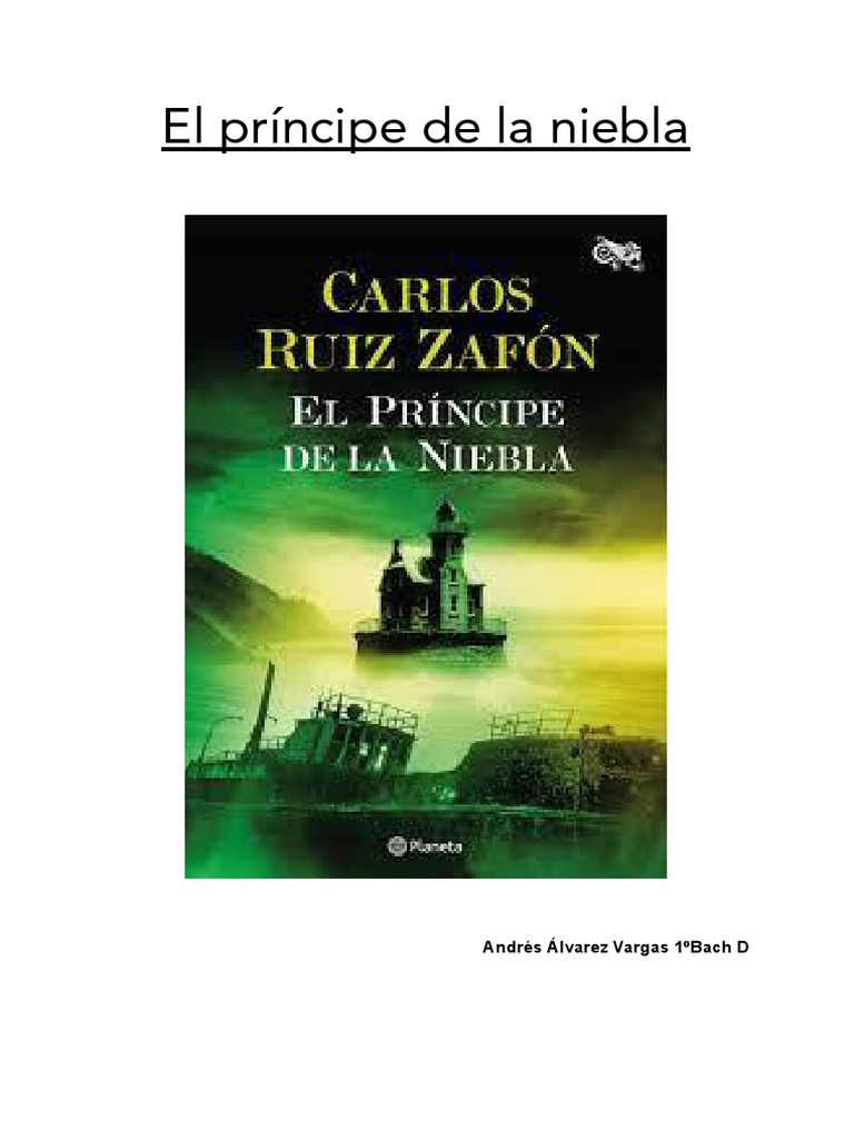 Reseña El Príncipe de La Niebla | PDF