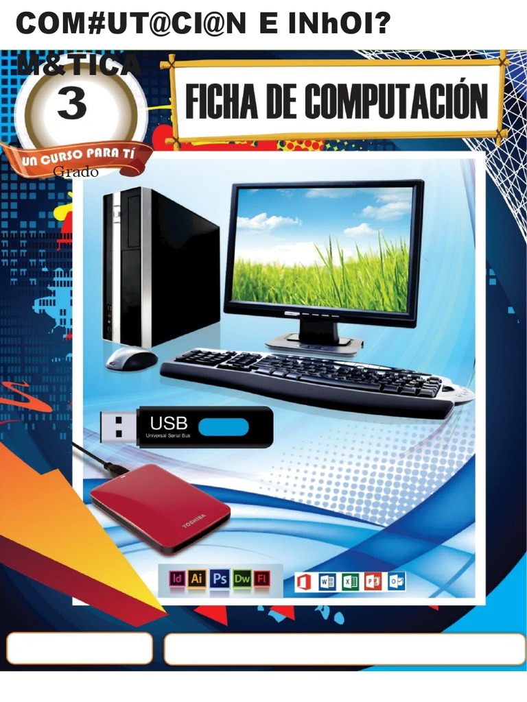 Ficha Computación - 3er Grado | PDF | Periférico | Software