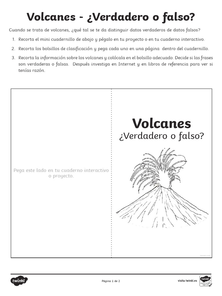 Ficha Los Volcanes | PDF | Volcán | Lava
