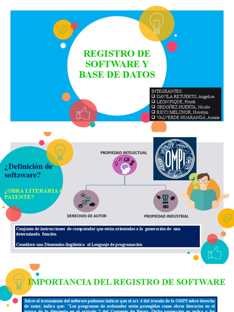 Registro de Software y Base de Datos | Descargar gratis PDF | Programa de computadora | Programación