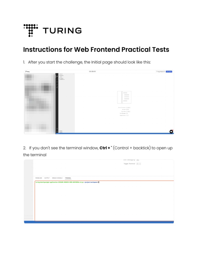 Instructions For Web Frontend Practical Tests | PDF